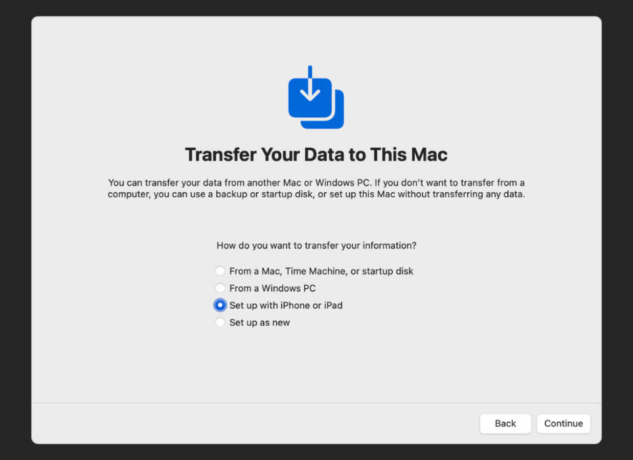 How to Set Up Your Mac Using Your iPhone or iPad