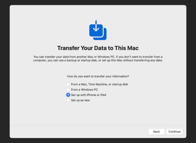 How to Set Up Your Mac Using Your iPhone or iPad