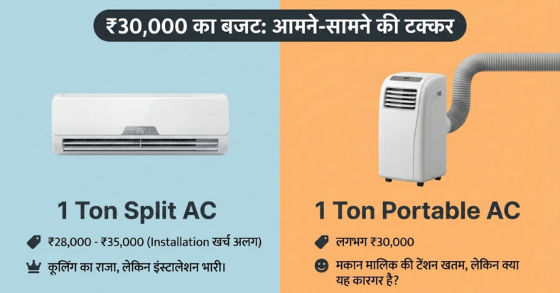 1 Ton Split AC या खरीदें Portable AC? मकान मालिक की मच मच से कौन सा एसी ...