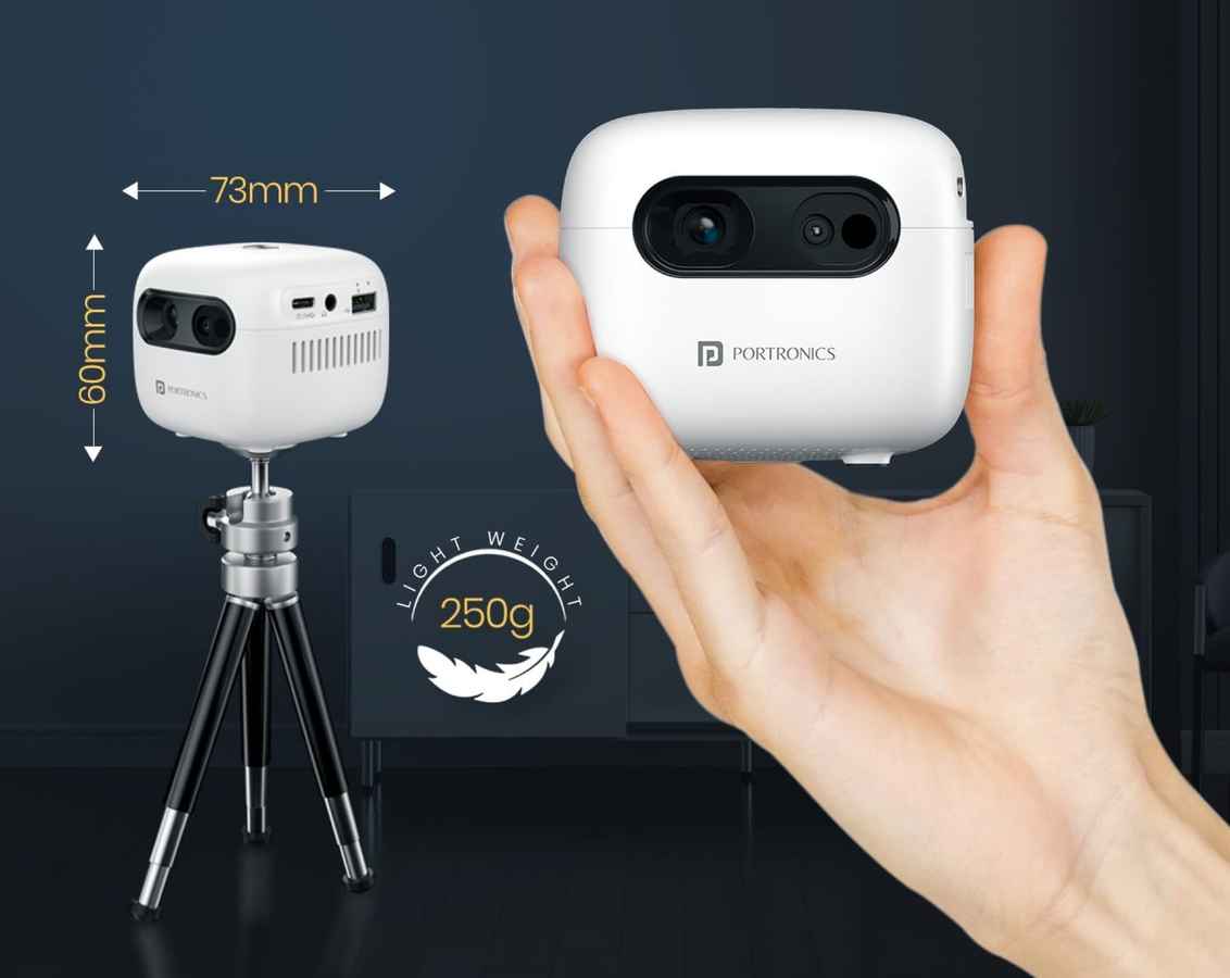 Portronics Pico 14 projector with 100-inch display, Android 13 OS ...