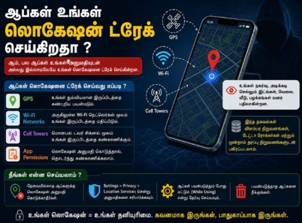 உங்கள் ஸ்மார்ட்போனில் இருக்கும் App உங்கள லொகேஷன் ட்ரேக் செய்வது, அதை ...