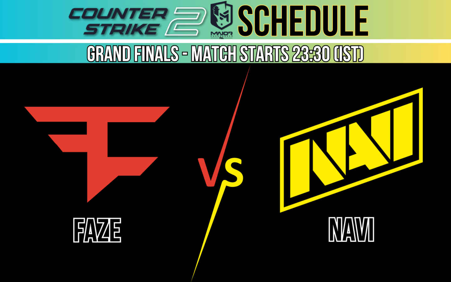 CS2 Major: NAVI and FaZe set to face off in the Grand Finals of the PGL ...