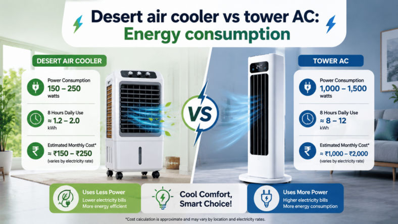 Desert air cooler vs tower AC: Which delivers better performance ...