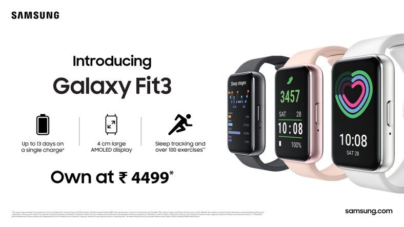 Samsung Galaxy Fit3 with AMOLED Display Launched in India: Price ...