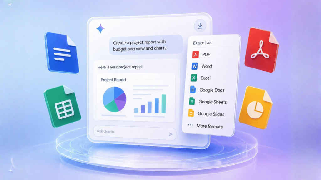 How to create a PDF, Word, PPT or more directly in Gemini: Complete guide