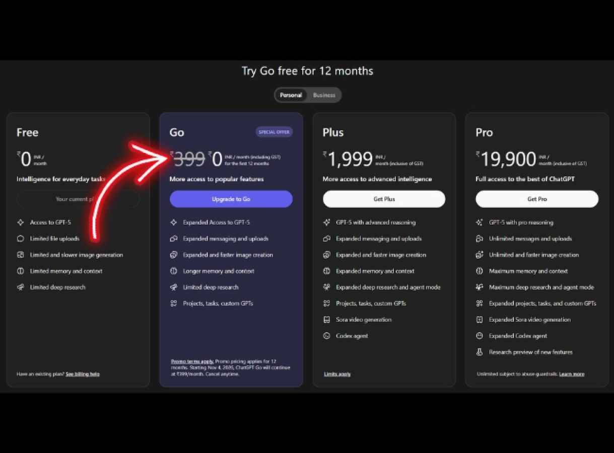 రూ. 4,788 రూపాయల విలువైన వన్ ఇయర్ Chat GPT Go ఉచితంగా అందుకోండి.!