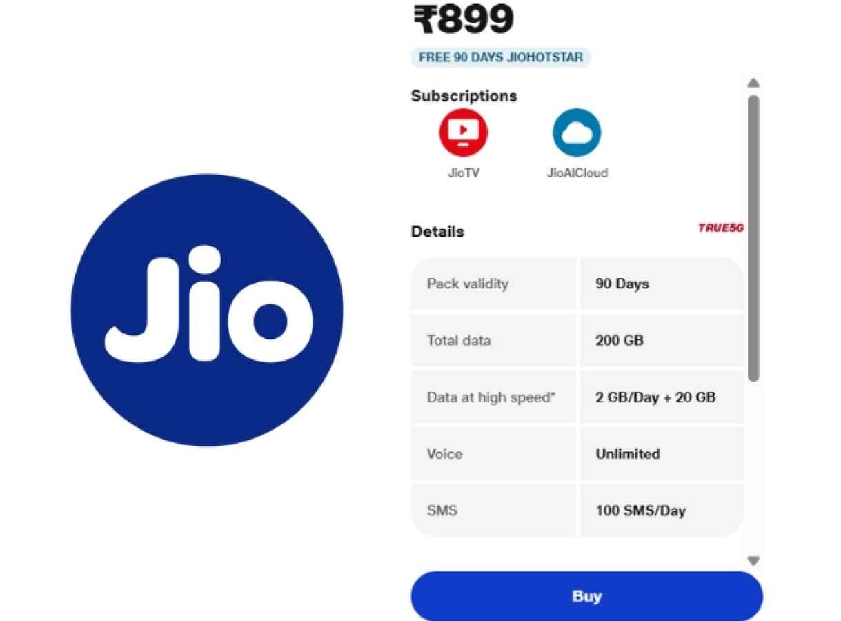 Jio 3 Month Plan: അൺലിമിറ്റഡ് കോളിങ്, ഡാറ്റയും ജിയോഹോട്ട്സ്റ്റാറും! 299 ...