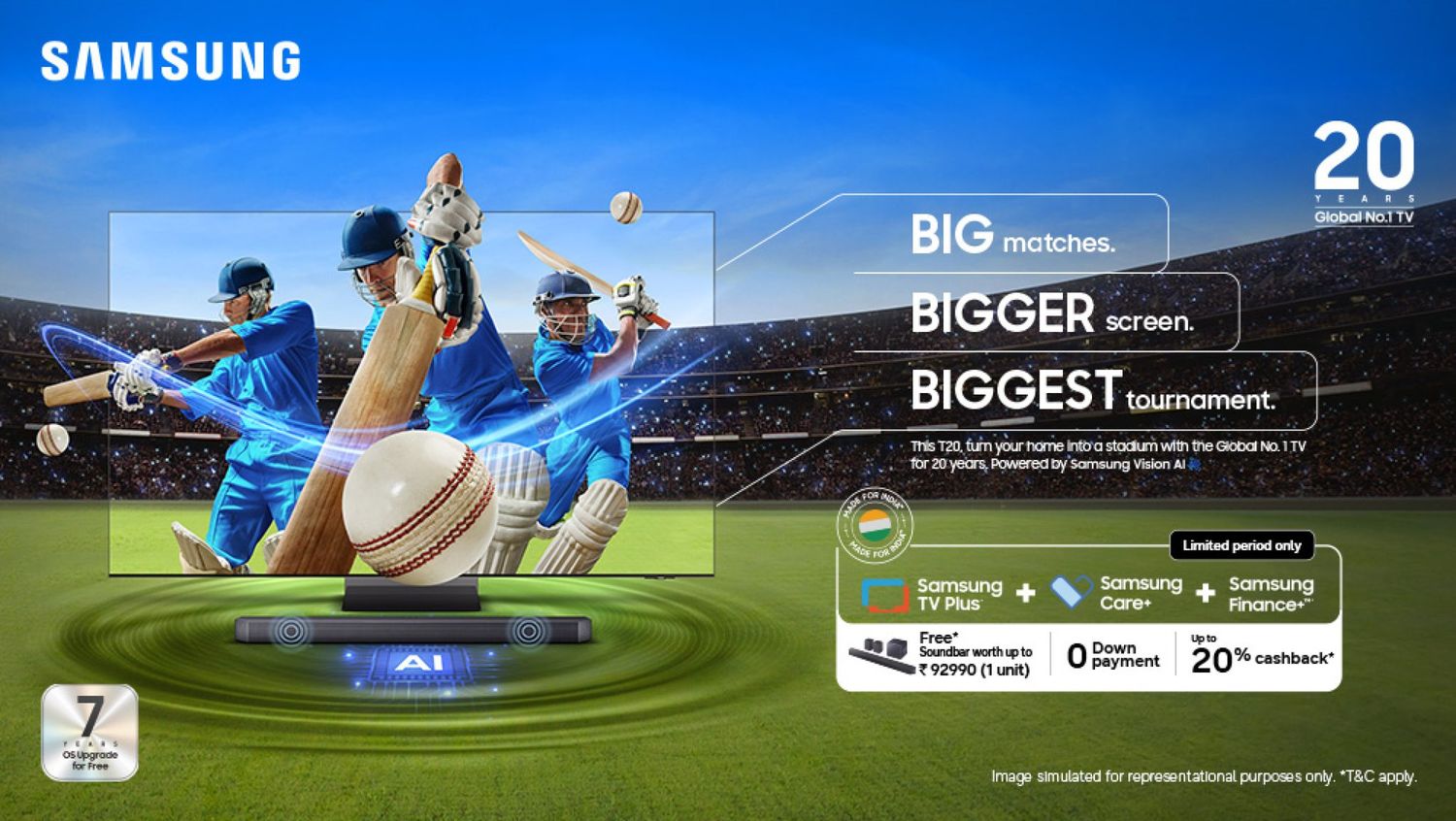 Samsung announces Made for India Plus cricket season offers on Vision ...
