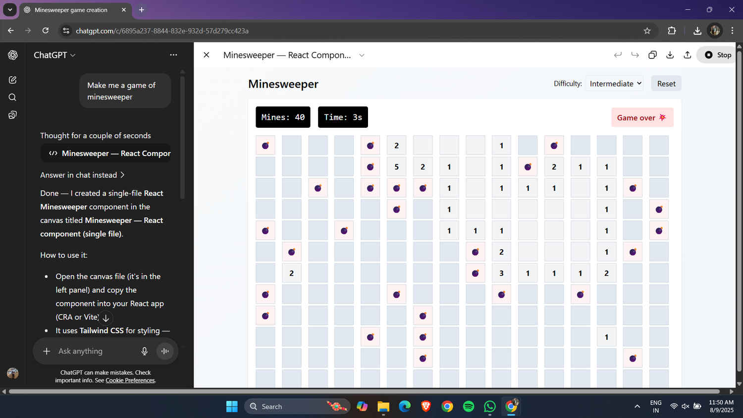5 coding projects that I built with GPT-5: From Minesweeper to classic ...