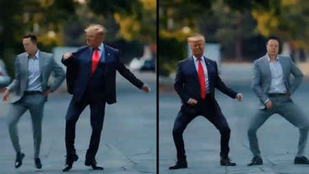 Watch Elon Musk dancing with Donald Trump: Tesla CEO shares AI ...