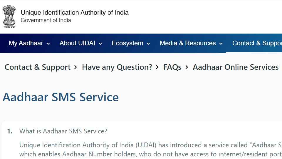 How To Lock Aadhaar Card Create Virtual Id Via Sms Digit
