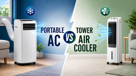 Portable AC vs tower air cooler: Price, cooling performance, energy ...