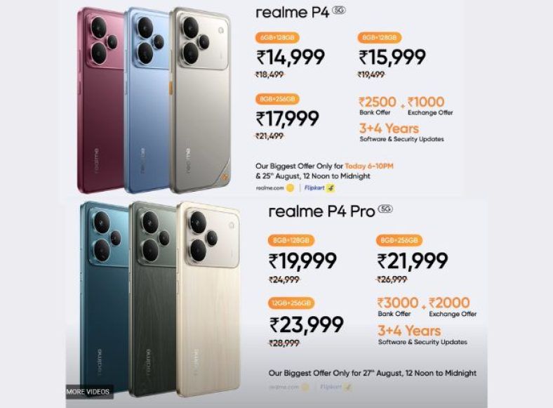 Realme P4 சீரிஸ் 7000Mah பவர்புல் பேட்டரியுடன் அறிமுகம்